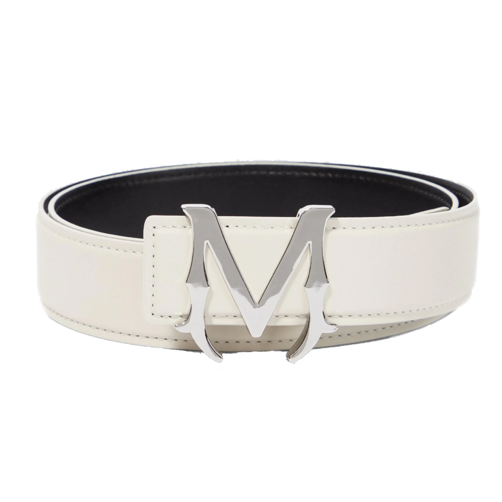 White Monogram Belt - Mike Department