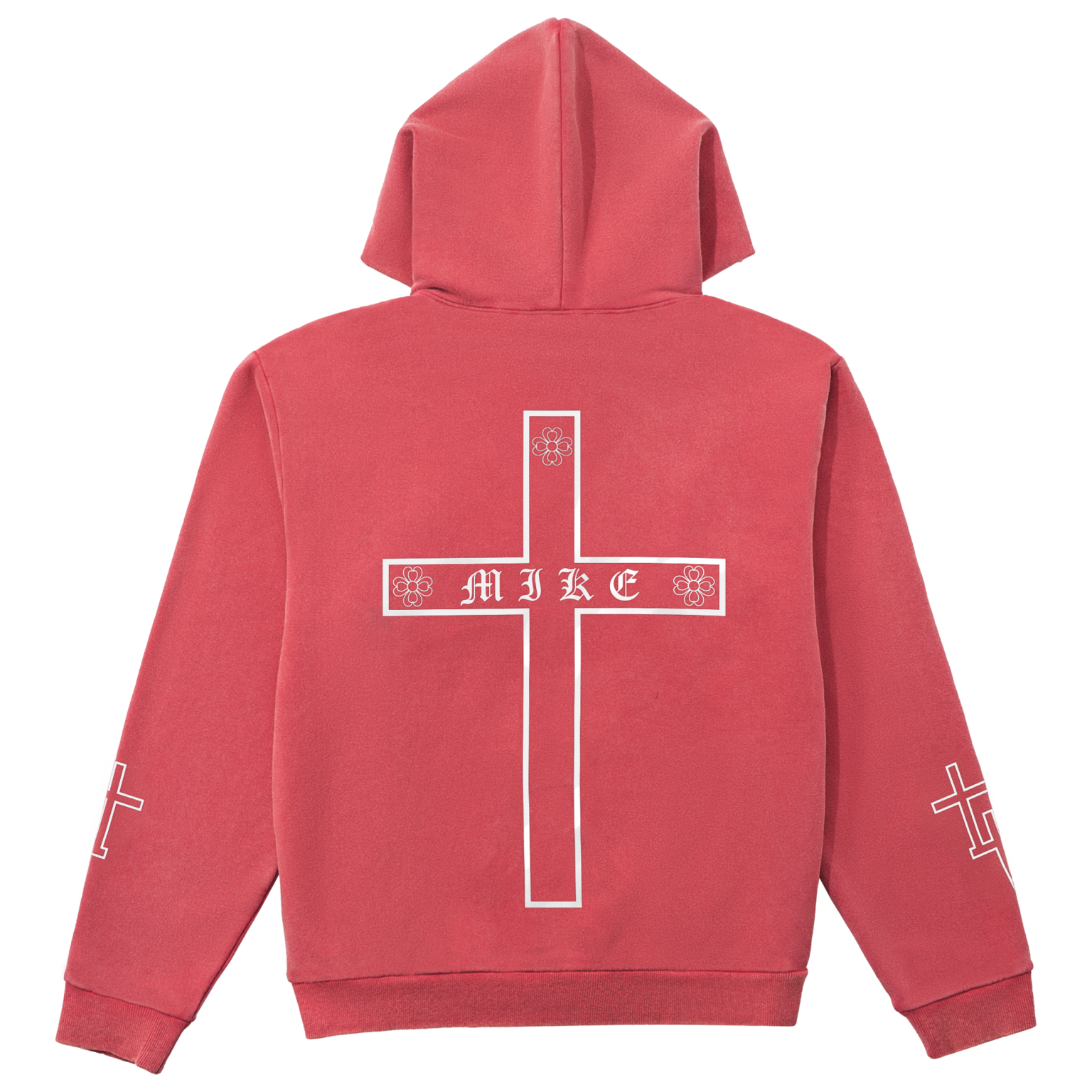 Faded Red Cross Hoodie - Mike Department