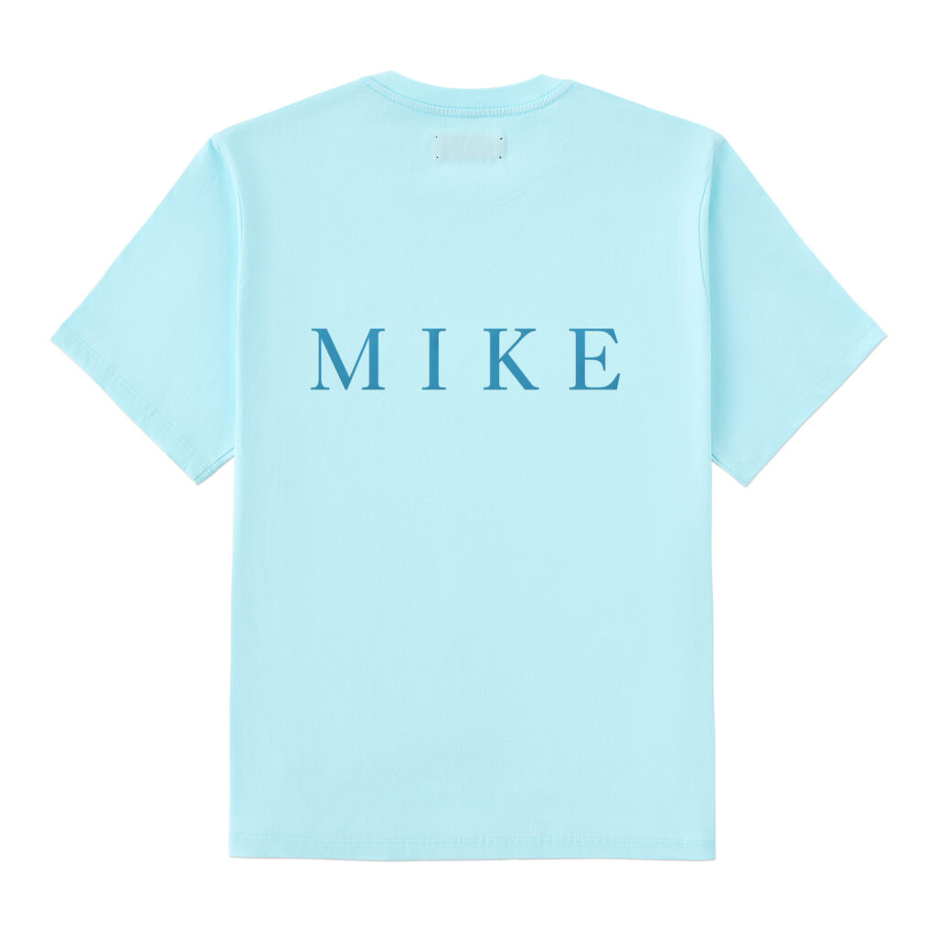 Sky Blue Monogram Logo Tee - Mike Department
