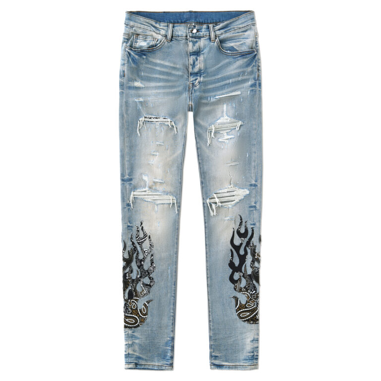 Clay Indigo Bandana Flame Jeans - Mike Department