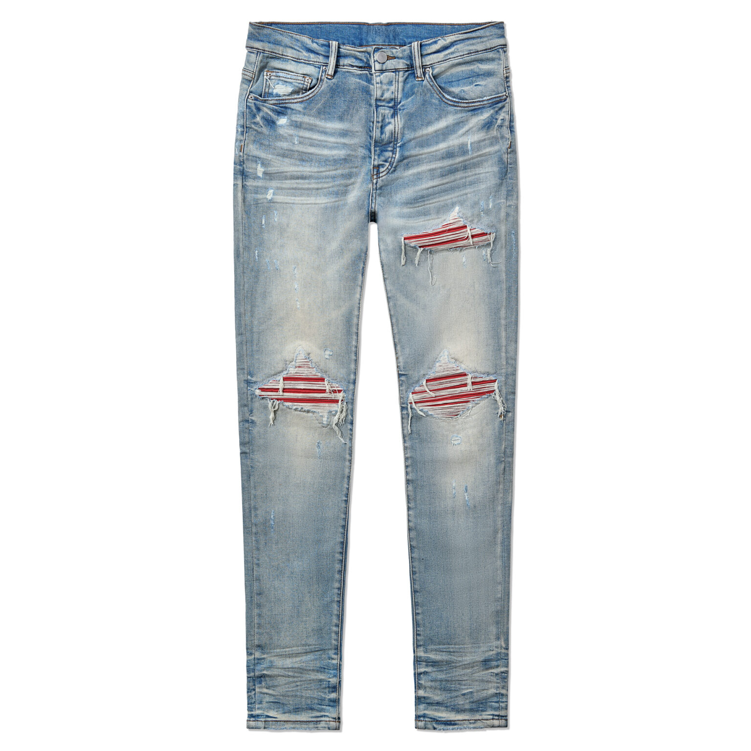 Clay Indigo Red Suede Jeans - Mike Department