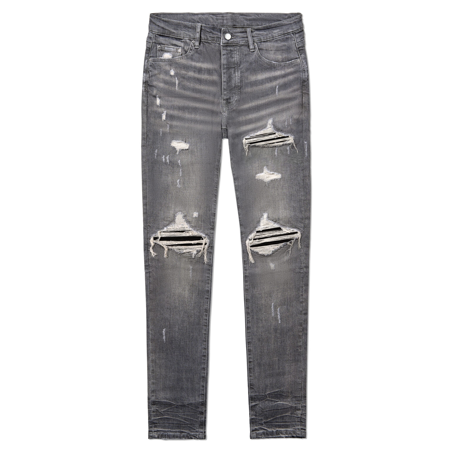 Smoke Grey Black Suede Jeans - Mike Department